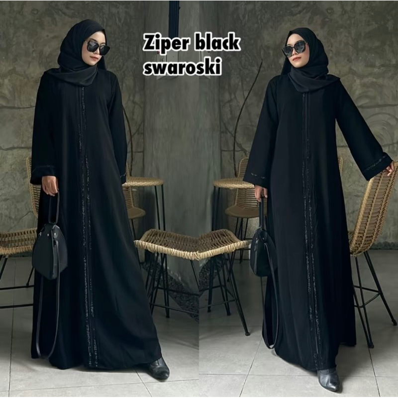 Jual Abaya hitam polos Gamis jetblack saudi Baju Muslimah Hitam ...