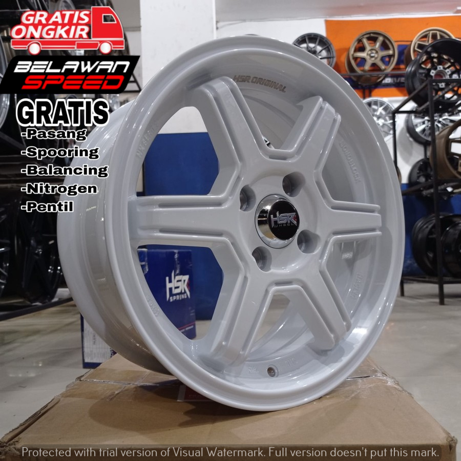 Jual VELG MOBIL RACING PELEK MODIFIKASI RING 15 HSR MINAS PCD 4X100 UNTUK BRIO JAZZ SIRION ...