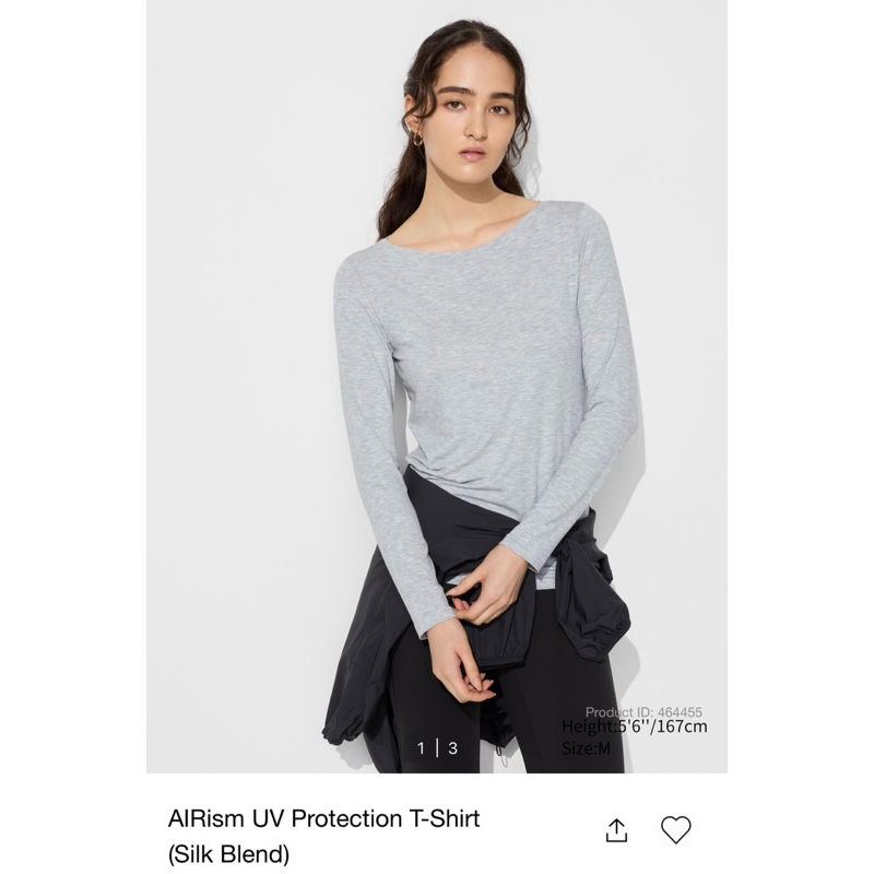 Jual NEW [ORIGINAL STORE] Uniqlo AIRism UV Protection T-Shirt (Silk Blend) Atasan Kaos Manset ...