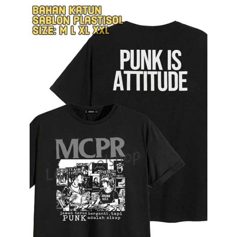 Jual Kaos MCPR Punk Is Attitude t-shirt punk | Shopee Indonesia