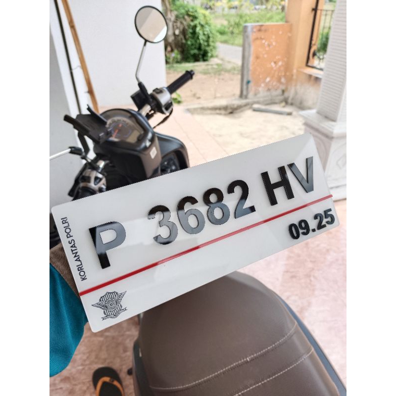 Jual Plat Sepeda Motor Akrilik Timbul Custom | Shopee Indonesia