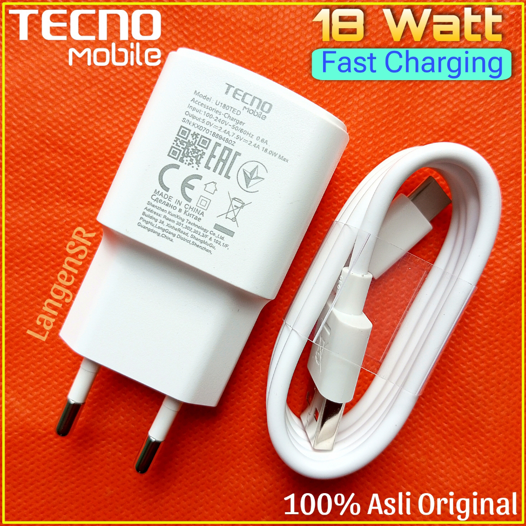Jual Charger Original TECNO 18 Watt Usb Type C Fast Charging Dijamin ...