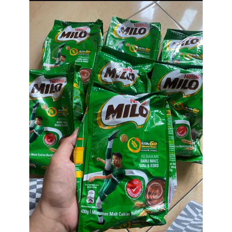 Jual MILO 3 IN 1 ACTIVE-GO SUSU COKLAT POUCH 18x 34g | Shopee Indonesia