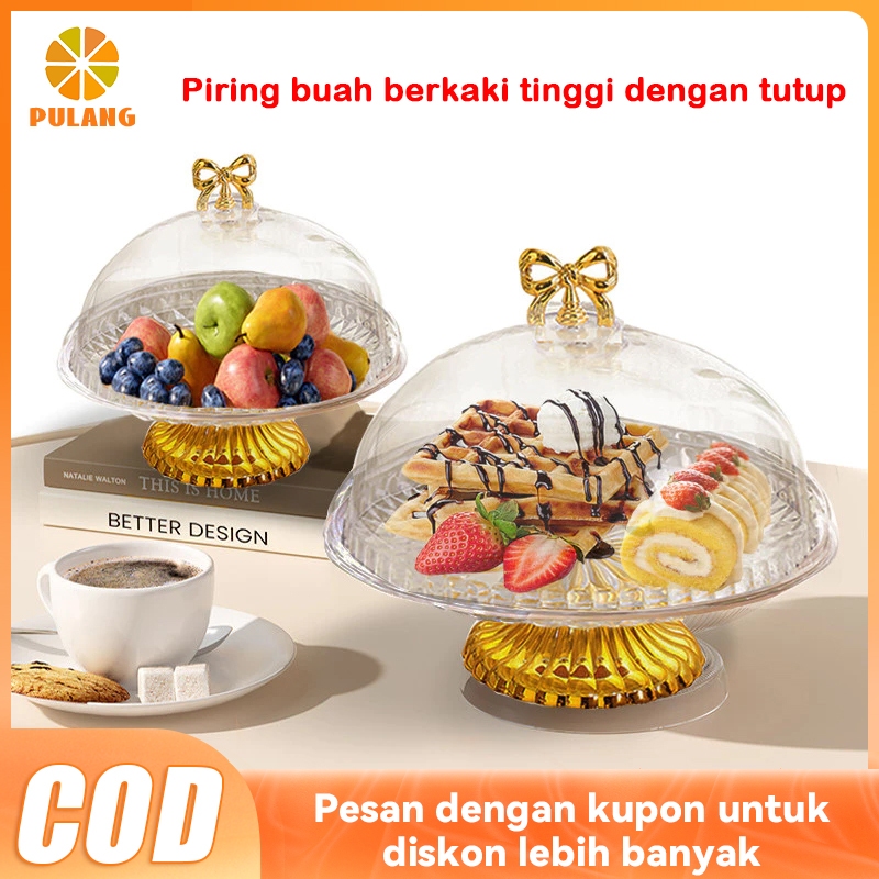 Jual Pulang Piring Kue Mewah Piring buah berkaki tinggi dengan tutup ...