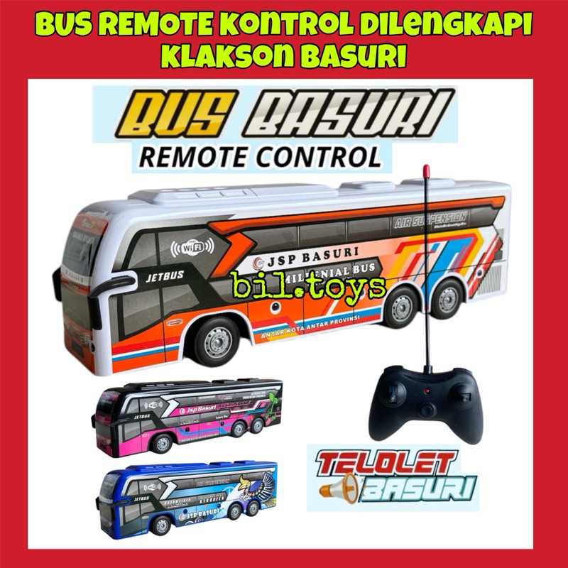Jual Mainan Anak Bus Basuri Remot Kontrol Mainan RC Bus Telolet Bus Basuri Remote Control DM21 ...
