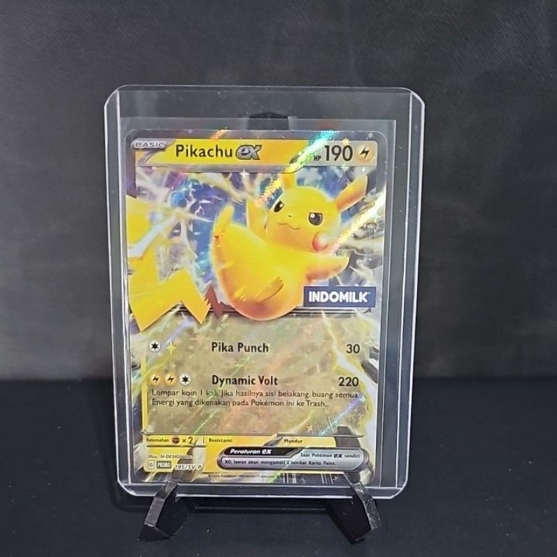 Jual pikachu ex promo card indomilk pokemon indonesia kartu original tcg | Shopee Indonesia