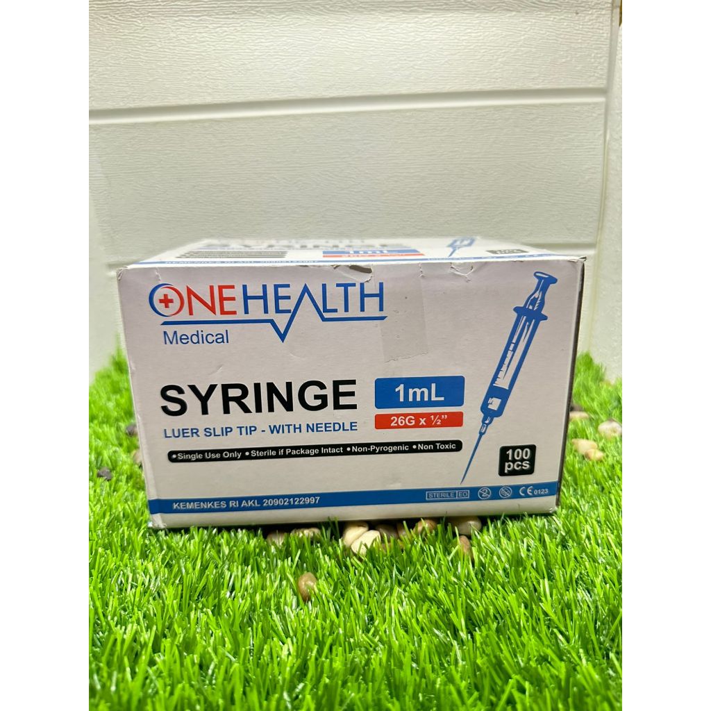 Jual ONEHEALTH SPUIT 1 CC PER BOX SYRINGE 1 CC PER BOX ALAT INJEKSI ...