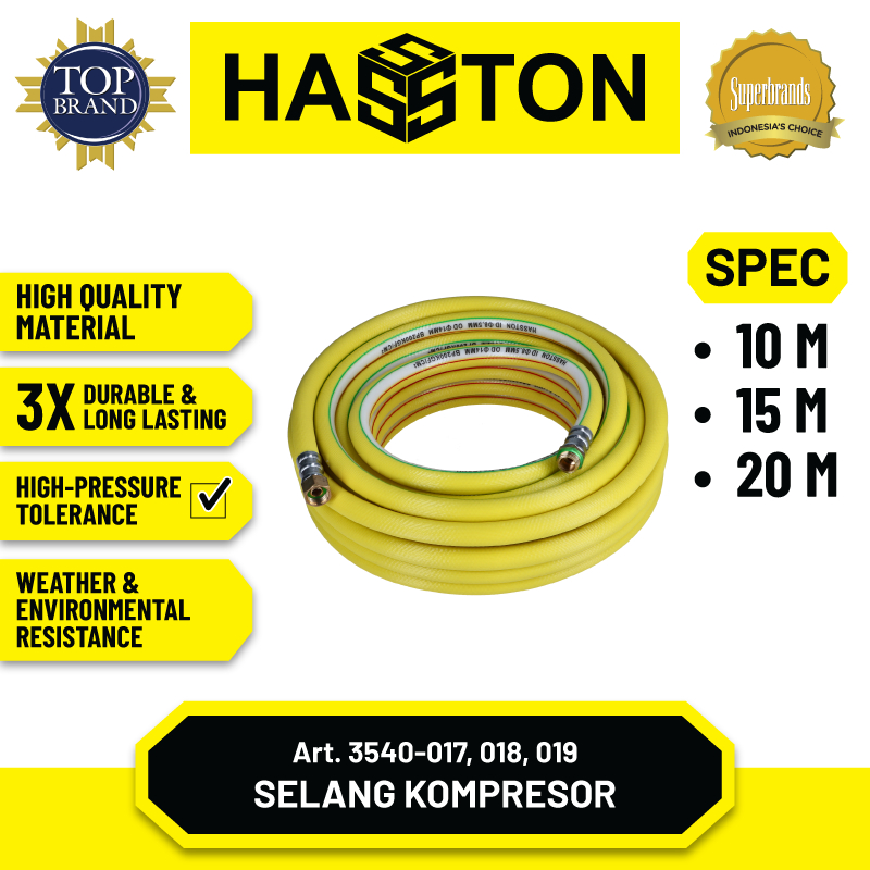 Jual Hasston Selang kompresor / Selang Angin Compressor + Connector ...