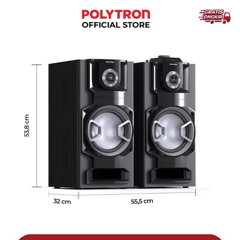 Jual POLYTRON Active Speaker PAS 8E12 Aktif 8 Inch Bluetooth Karaoke | Shopee Indonesia