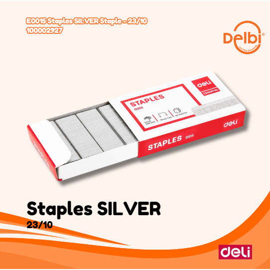 Jual Deli Isi Staples Stapler Refill 23 10 500pcs box Berlapis seng ...