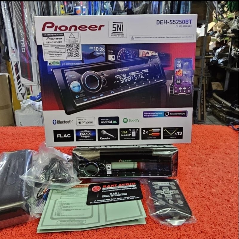 Jual Head Unit Single Din Pioneer DEH-S5250BT MIXTRAX Bluetooth CD Aux Radio FM AM IK4 | Shopee ...