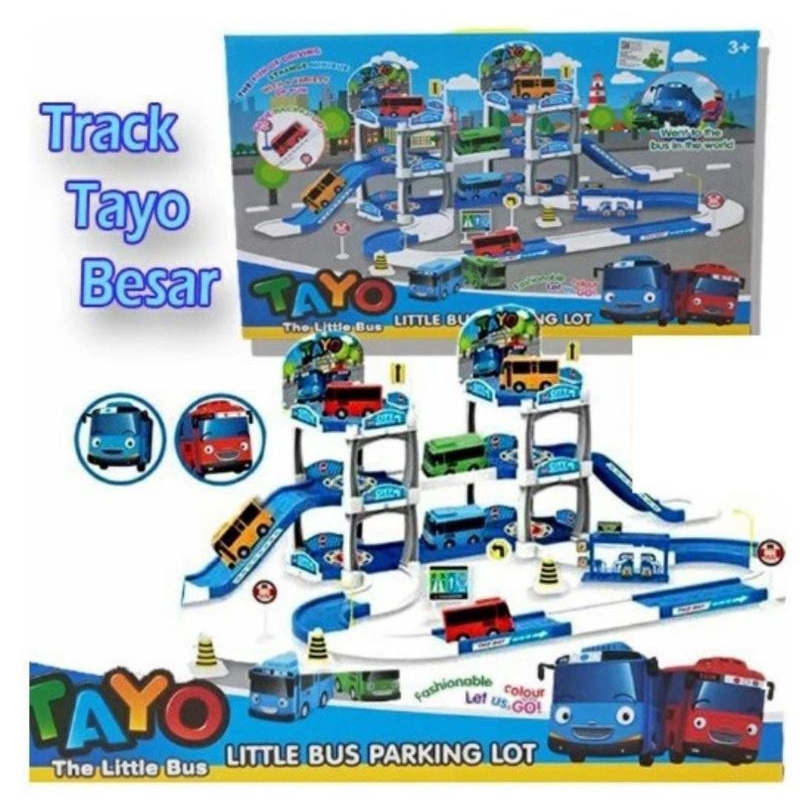Jual Mainan Anak Tayo Little Bus Parking Lot Track Menara Parkir Bertingkat | Shopee Indonesia