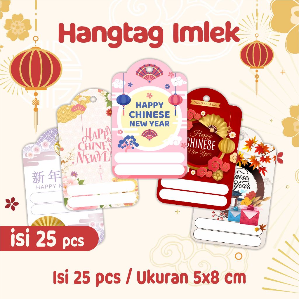 Jual Hangtag Imlek - Chinese New Year - tag tahun baru imlek - tag new year | Shopee Indonesia