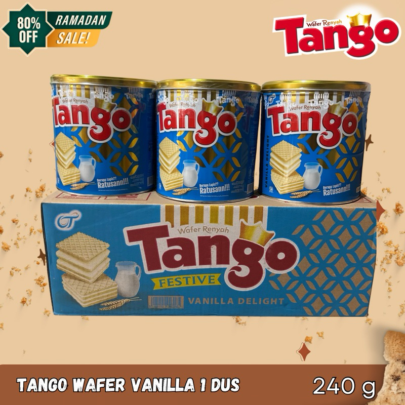 Jual [1Dus Isi 6]Tango wafer kaleng Dan Pack VANILLA COKLAT DAN COCONUT ...