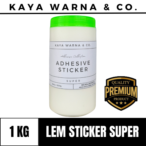 Jual Lem Sticker SUPER / Sticker Adhesive Super KAYA WARNA & CO. (1kg ...