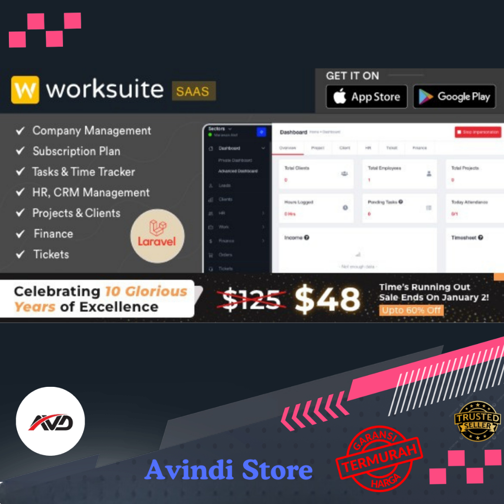 Jual Worksuite Saas - Project Management System | Shopee Indonesia