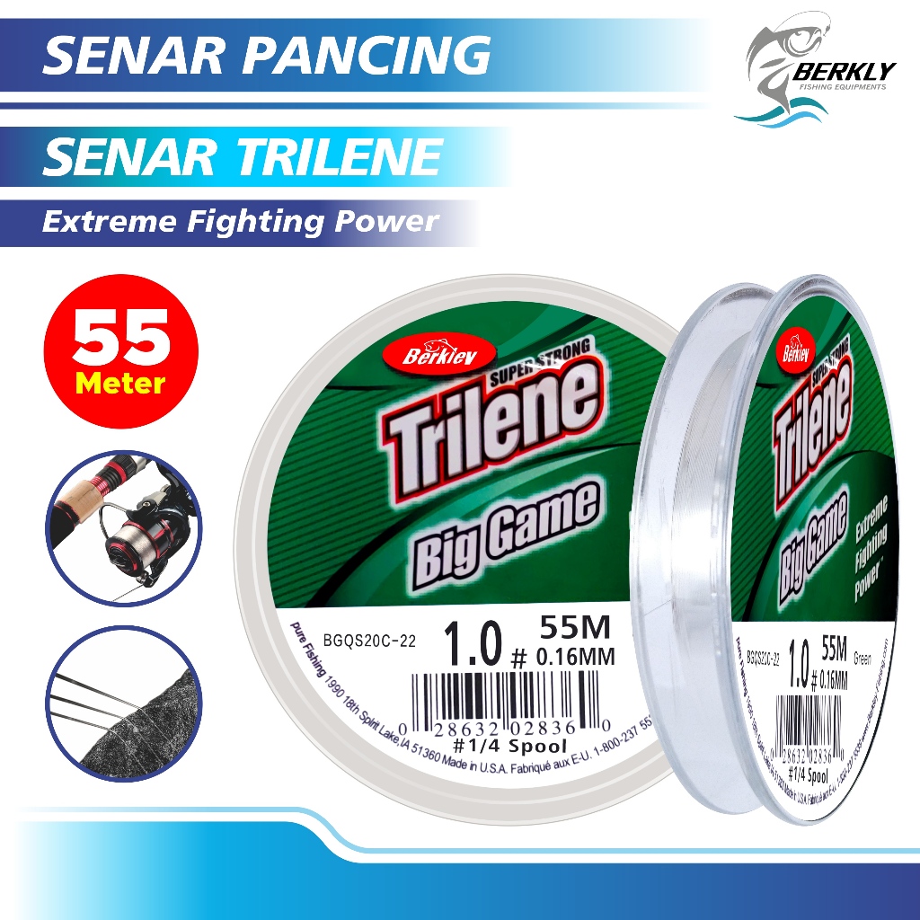 Jual BERKLY -Senar Pancing Trilene Warna Putih Panjang 55mMemancing ...