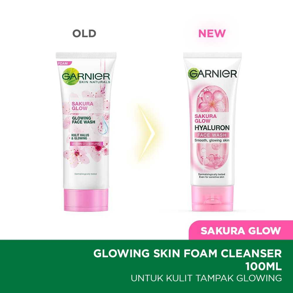 Jual Garnier Sakura Glow Ceramide Face Wash | Shopee Indonesia