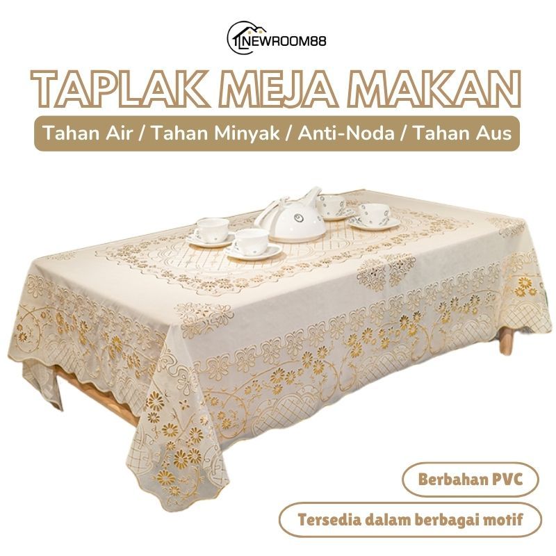 Jual Newroom - Taplak Meja Makan PVC Premium Ukuran 116x167cm Anti Air ...