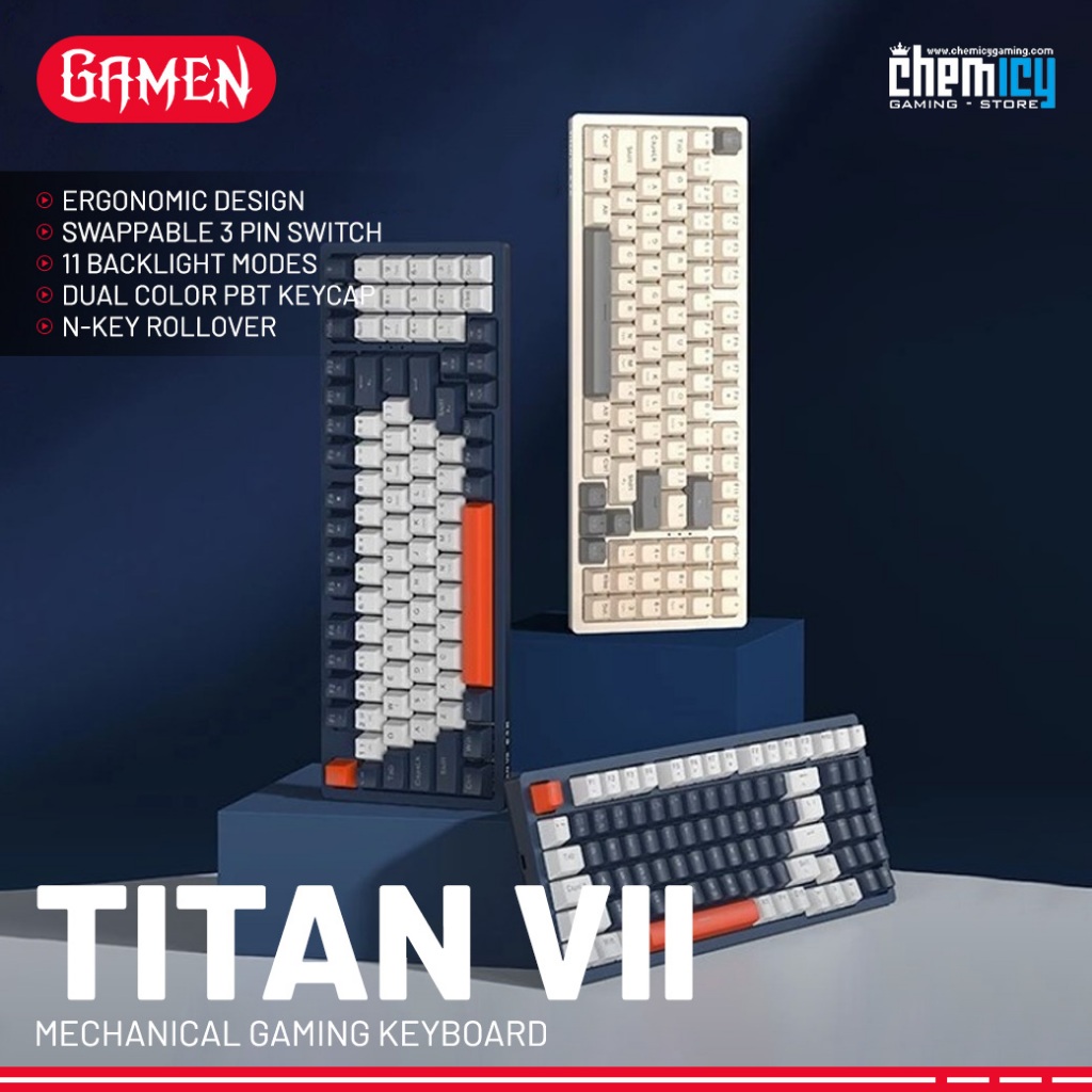 Jual Gamen Titan 7 / Titan VII RGB Mechanical Gaming Keyboard | Shopee ...