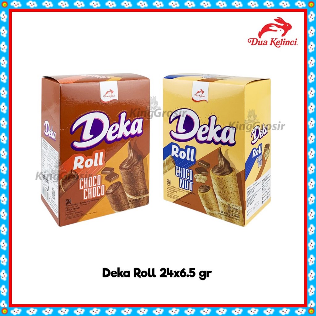 Jual Deka Wafer Roll Box Kecil 24x6.5gr / Deka Roll Choco / Deka Roll ...