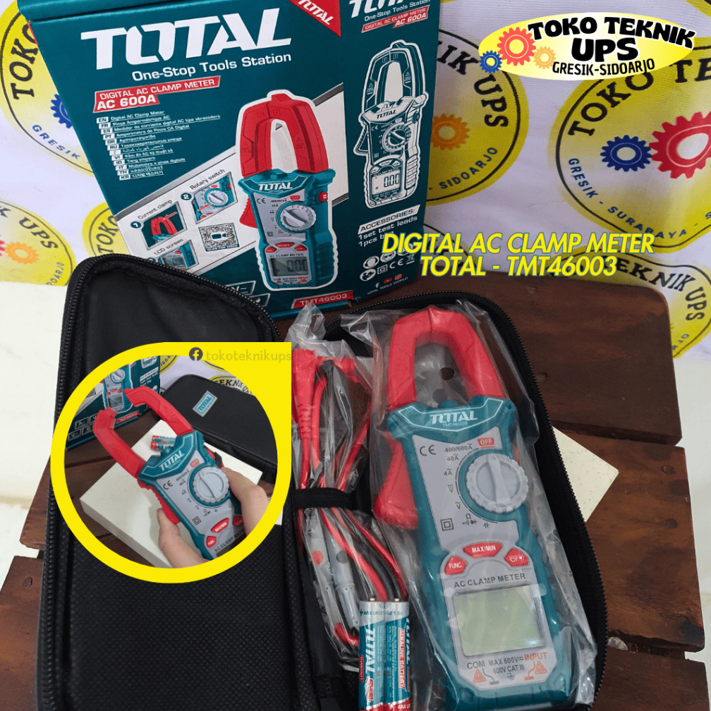 Jual TOTAL TMT46003 ALAT UKUR ARUS LISTRIK / DIGITAL AC CLAMP METER ...