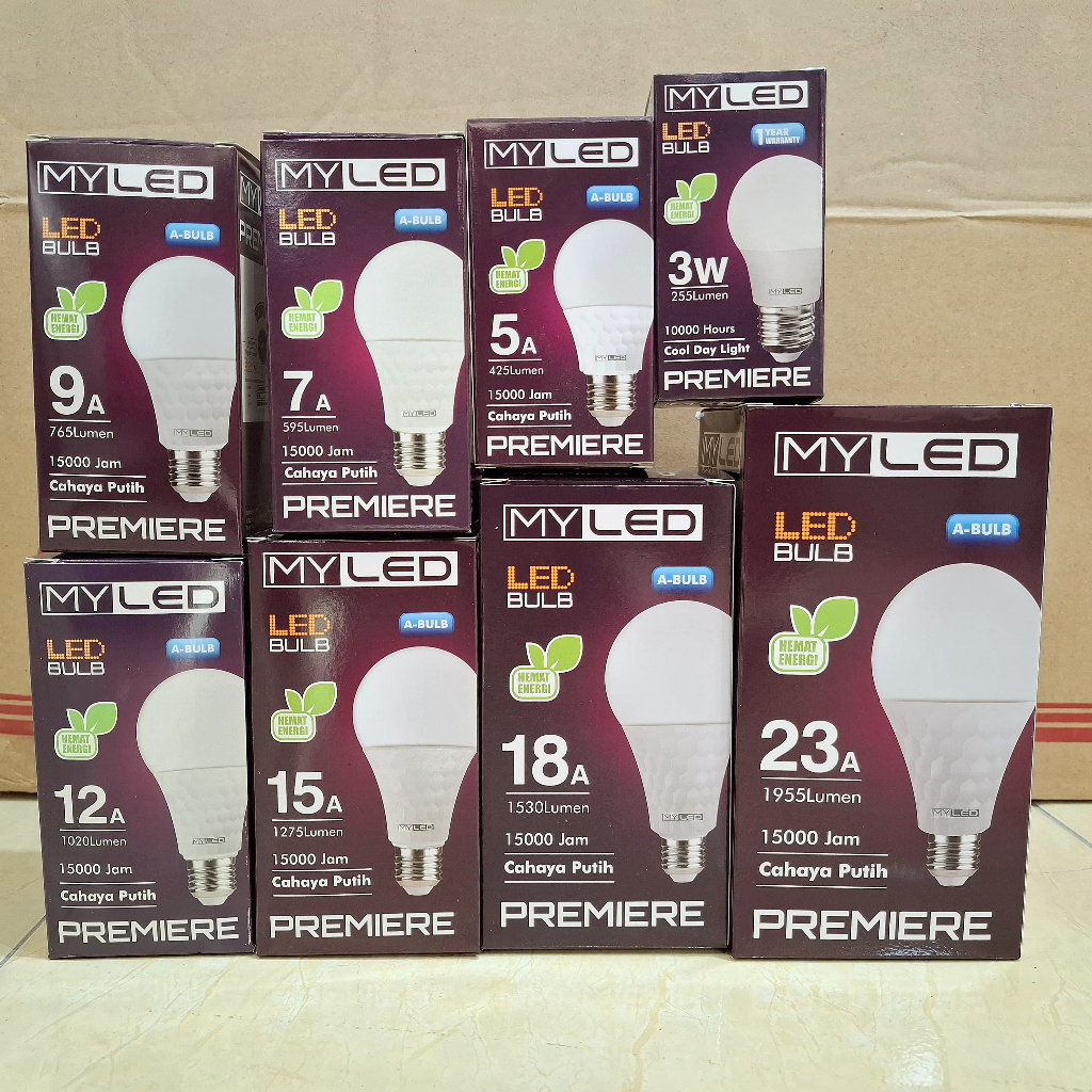 Jual MYLED Premiere Lampu LED 3W 5W 7W 9W 12W 15W 18W 23W Garansi SNI ...