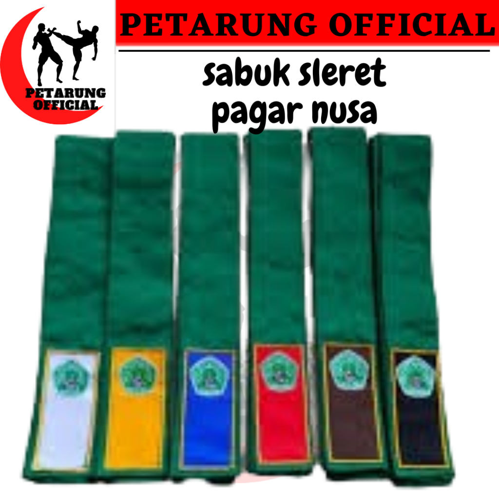 Jual Sabuk Tingkatan Siswa Pagar Nusa UKT PN + Bet / Palet / Logo ...