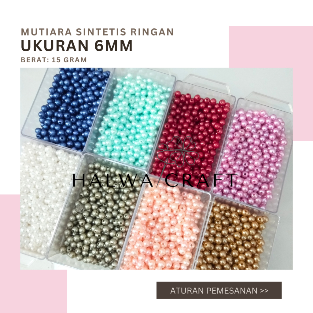 Jual Payet Mutiara Sintetis Ringan/ Manik Mutiara/ Mote Mutsin | Shopee ...
