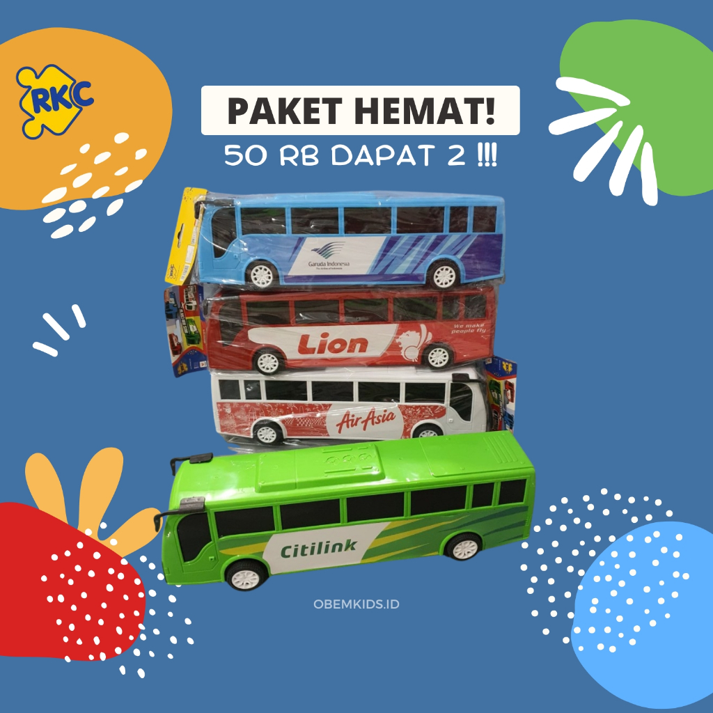 Jual PAKET HEMAT 50 RIBU DAPAT 2 - BUS + MOBIL CREW !! MAINAN ANAK BUS ...