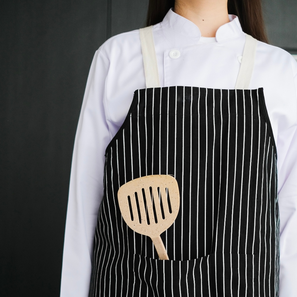 Jual Chef Series Small Stripe X Series Full Panjang Apron - Hitam ...