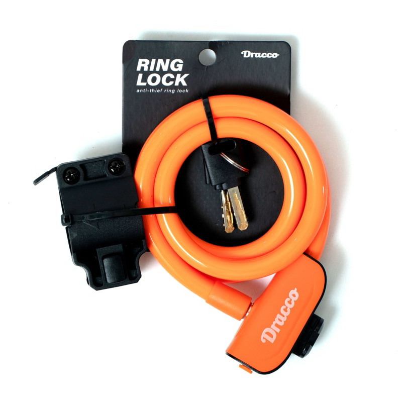 Jual DRACCO gembok sepeda motor ORANGE premium ring lock bicycle ...