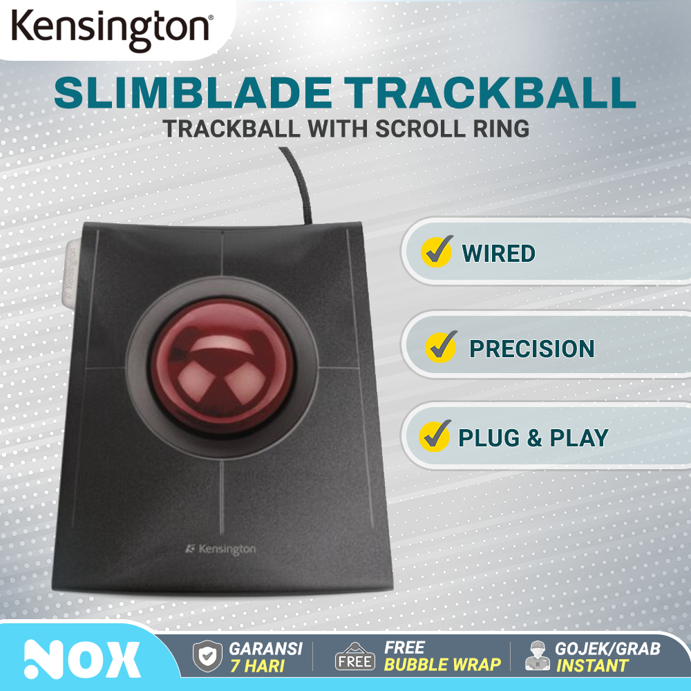 Jual Kensington Slimblade trackball wired mouse | Shopee Indonesia
