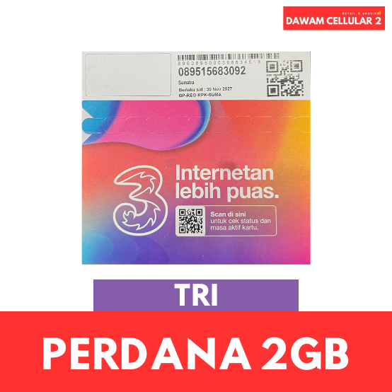 Jual PERDANA TRI 2GB 30HARI NASIONAL | Shopee Indonesia