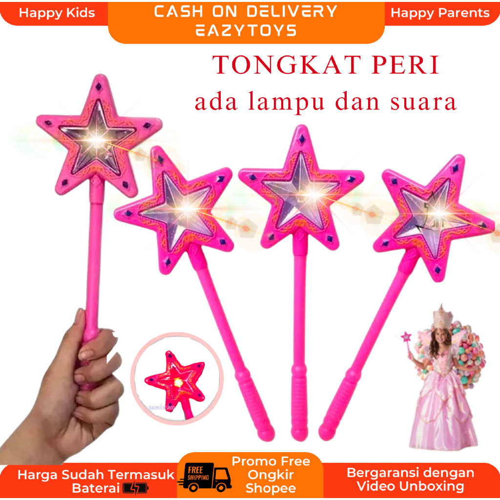 Jual Mainan Anak Perempuan Tongkat Peri Ajaib Bintang Magic Wand Star ...