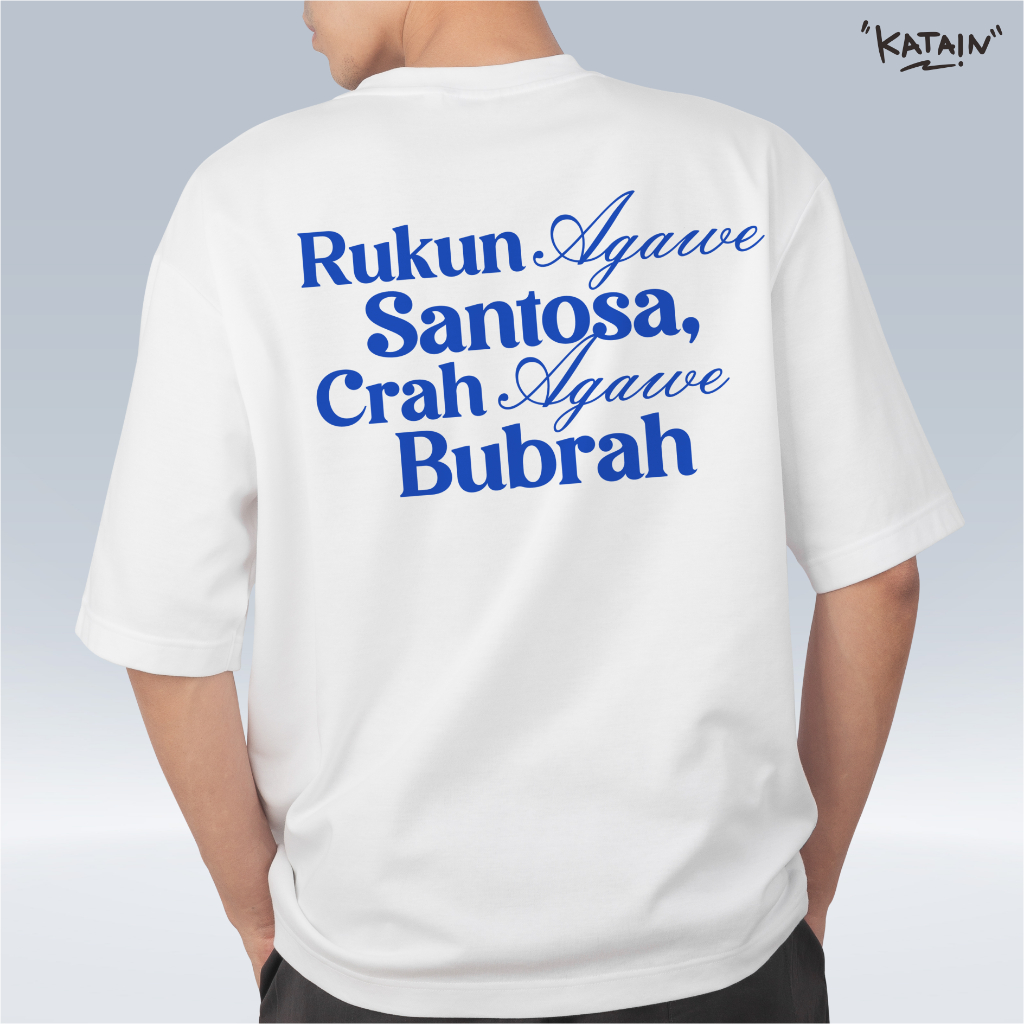Jual Kaos Kata-kata Jawa | Rukun Agawe Santosa Crah Agawe Bubrah ...