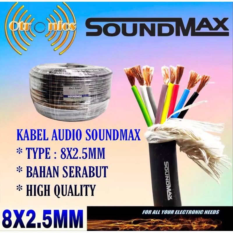 Jual 10Meter Kabel Speaker Soundmax isi 8 Ukuran 8x2,5 SOUNDMAX ...