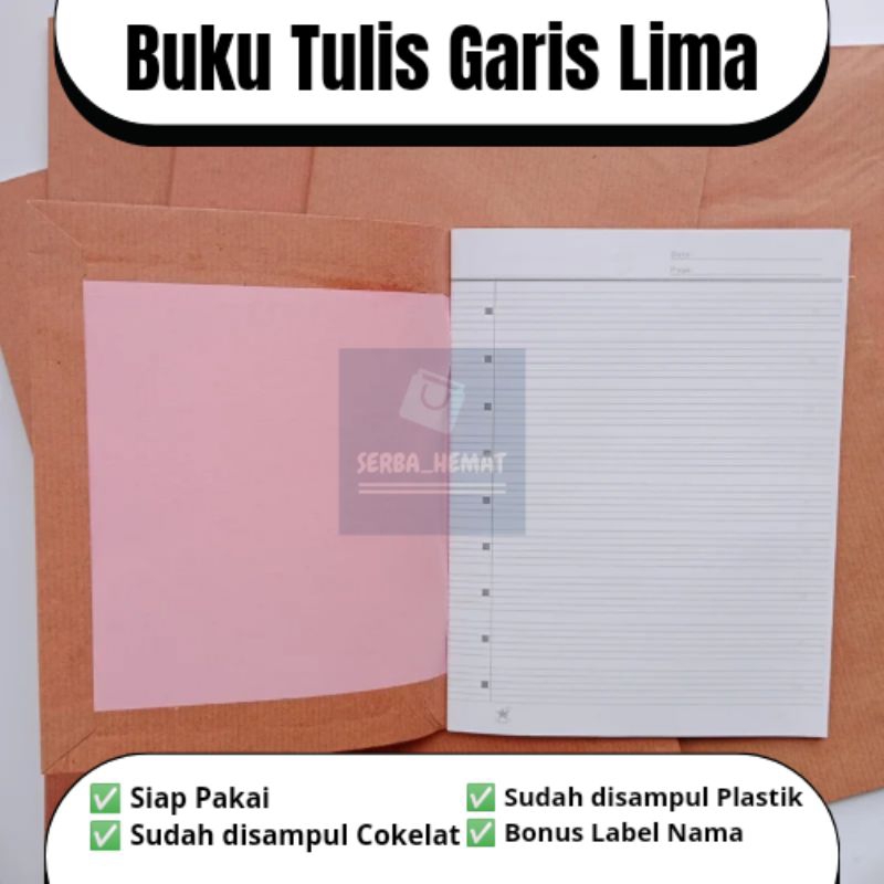 Jual Buku Tulis Garis Lima/ Garis 5 ( Bintang Obor) isi 36 Lembar ...