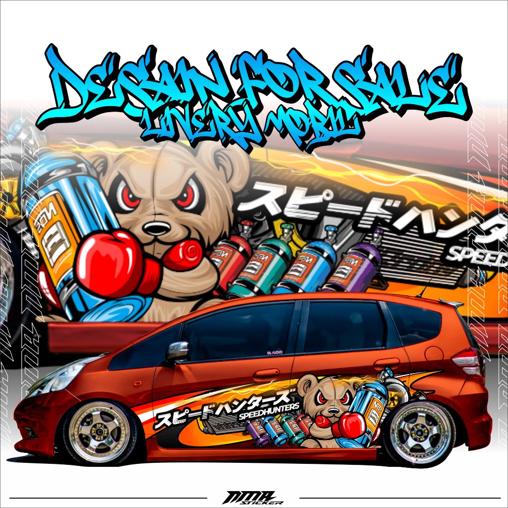 Jual DECAL LIVERY MOBIL DESAIN TURBO MOBIL JAZZ,PAJERO,YARIS,BRIO ...