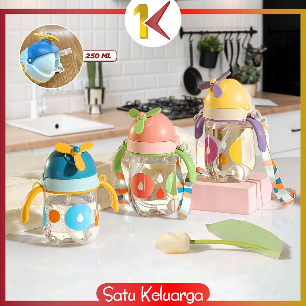 Jual SK-C1256 Botol Air Minum Anak 250ML dengan Tali Gantungan dan ...