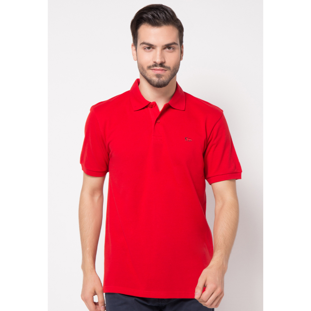 Jual Walrus Polo Basic Polos Merah Red Ruby Pulse | Shopee Indonesia