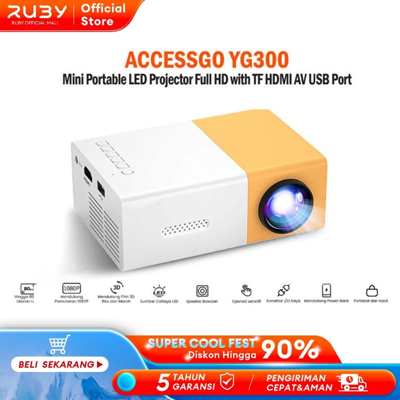 Jual Proyektor Mini YG-300 Portable Led Mini Proyektor Hp Mini Home ...