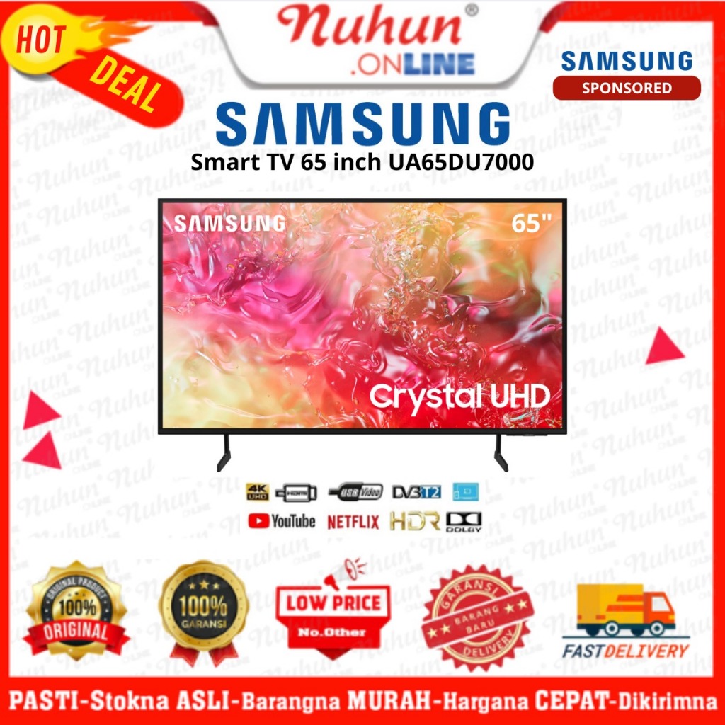 Jual Samsung Smart LED TV UA65DU7000 65 inch 4K UHD | Shopee Indonesia