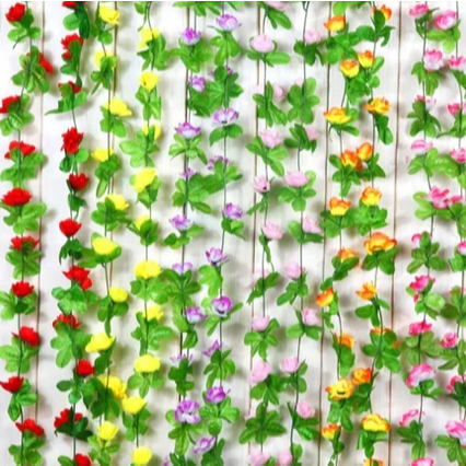 Jual Bunga Rambat Palsu 100cm Bunga Juntai Plastik Imitasi Mawar Rose ...