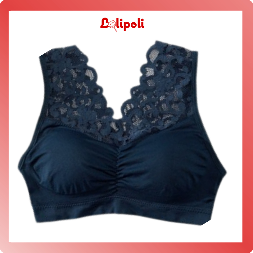 Jual Lolipoli Bra Wanita Tanpa Kawat Tali Renda Bahan Halus Pakaian Dalam Bralete Elastis Sexy ...