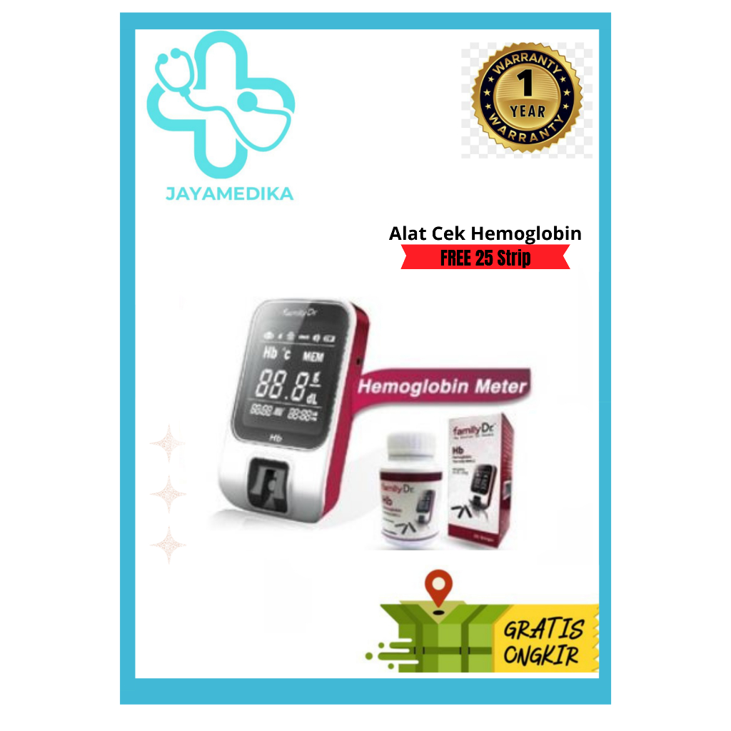 Jual FAMILY DR. Alat Cek HB Hemoglobin FREE 25 Strip Family DR HB ...