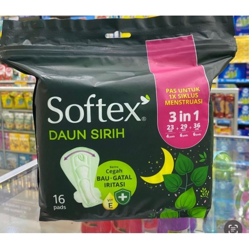 Jual softex daun sirih 3 in 1 pas utk 1x siklus menstruasi isi 16 pads | Shopee Indonesia