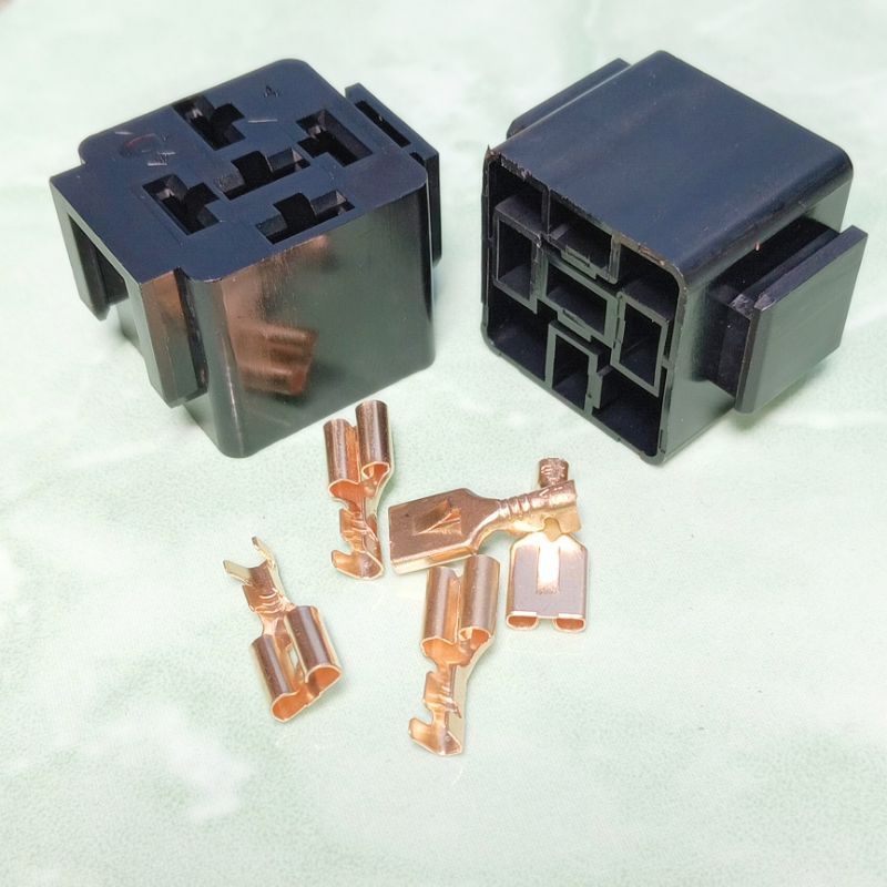 Jual SOCKET RELLAY MOBIL MOTOR RUMAH RELAY LAMPU KLAKSON STARTER 5 PIN ...