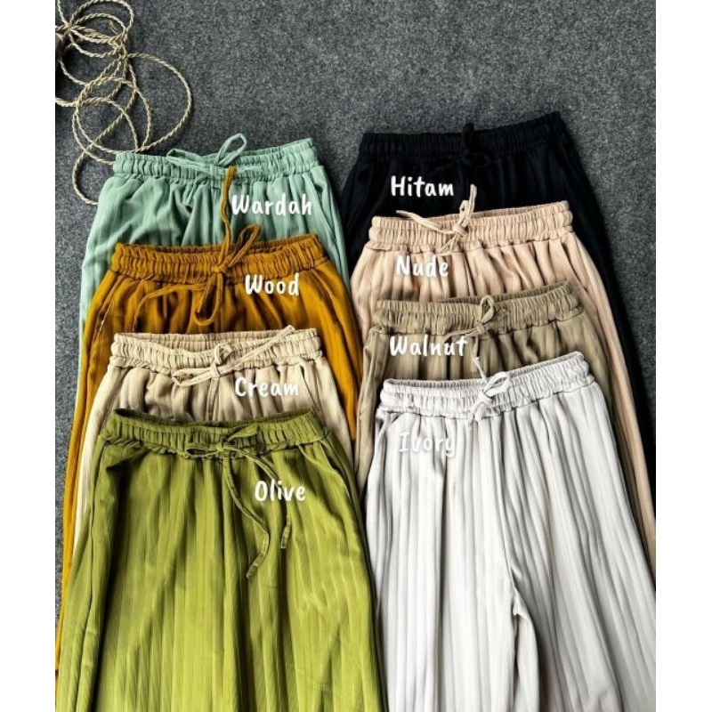 Jual Teras - Kulot Knit Pants Tali Serut / Knit Rajut Pants Tebal Super ...