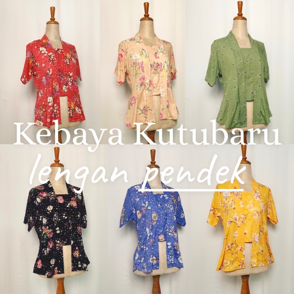 Jual Loewes KEBAYA PENDEK MODERN KUTUBARU JADUL BUNGA FLORAL KUTU BARU ...